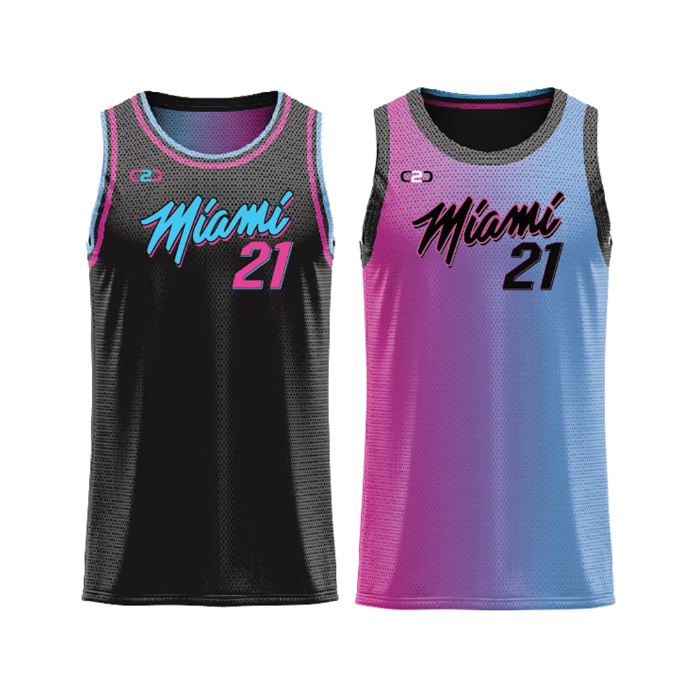 Miami Gradient Core Reversible Basketball Singlet Design Your Own Cust ...